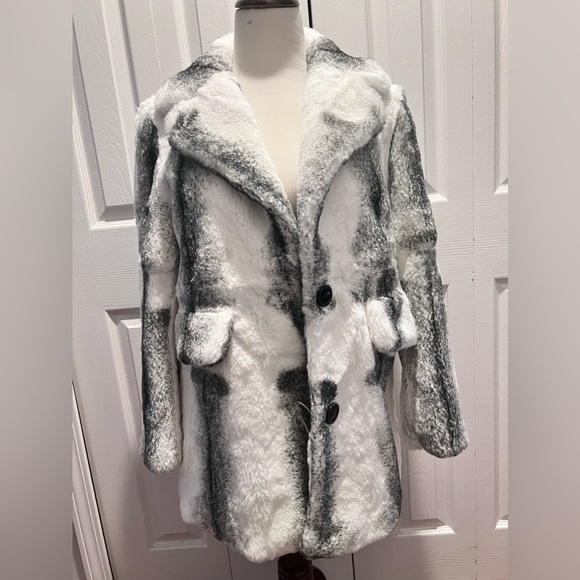 Jackets & Coats | Real Winter Rabbit Fur Overcoat Two Button Suit Style ...